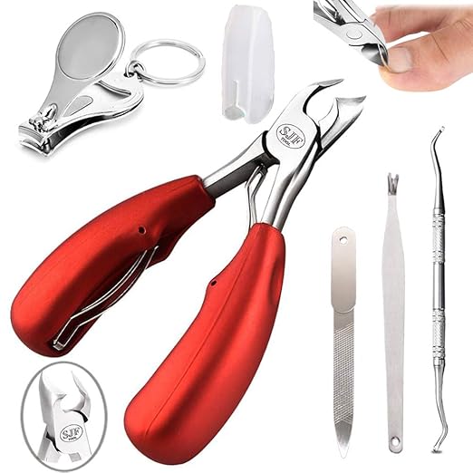 Amazon.com : SANJINFON 5 in 1 Podiatrist Heavy Duty Toenail Clippers ...
