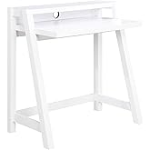 Amazon.com: Convenience Concepts Newport 1 Drawer Desk, White : Home ...