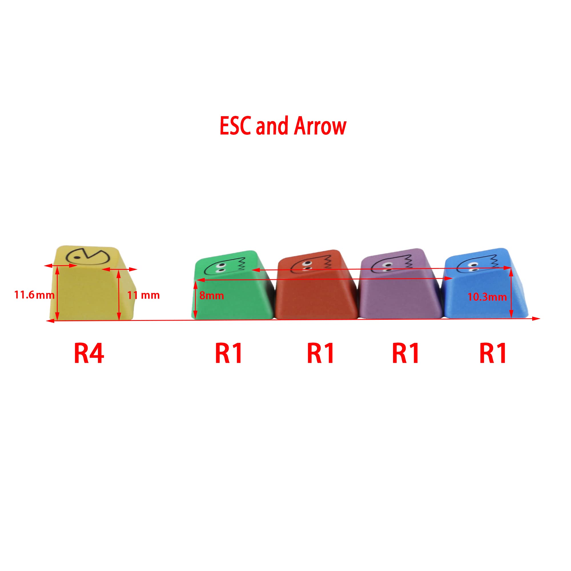 Mua OEM Profile Pac-Man Five Dye PAC PBT Key caps Custom Sublimation ...