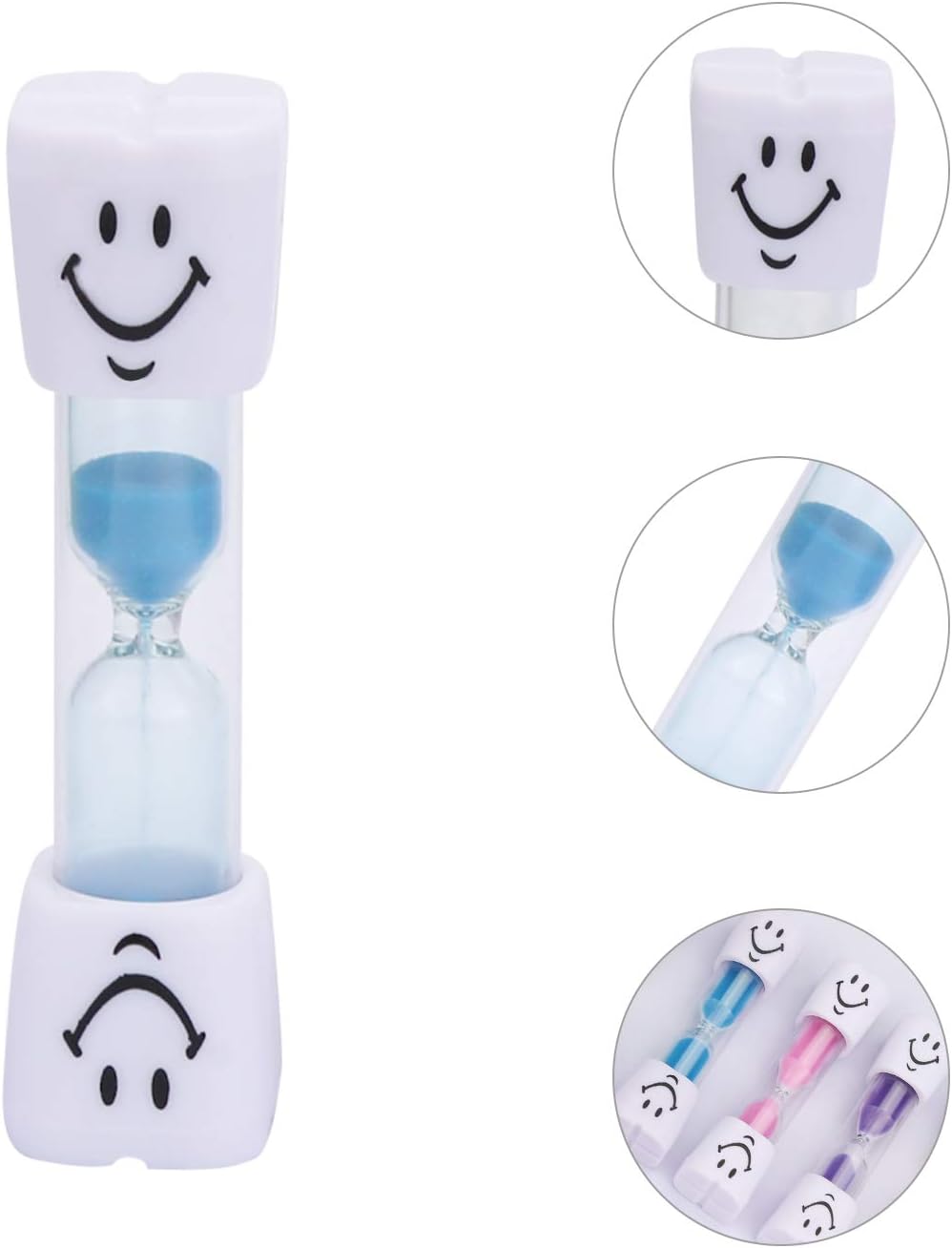N / A 6 PCS Smiley Sand Timers for Children, Hourglass Timer for Kids ...