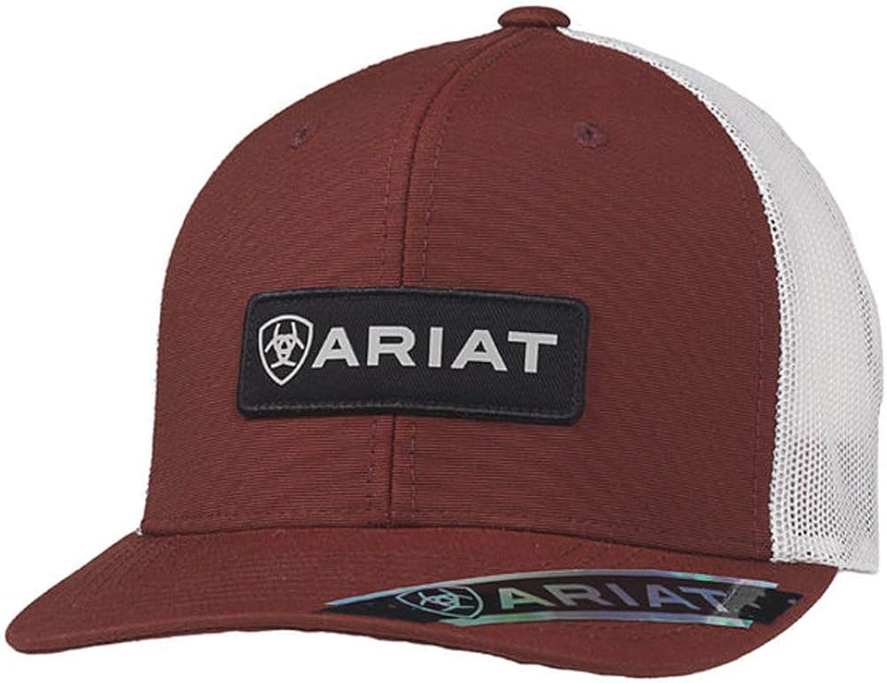 ARIAT Men's Cap with Logo Patch, Red at Amazon Men’s Clothing store