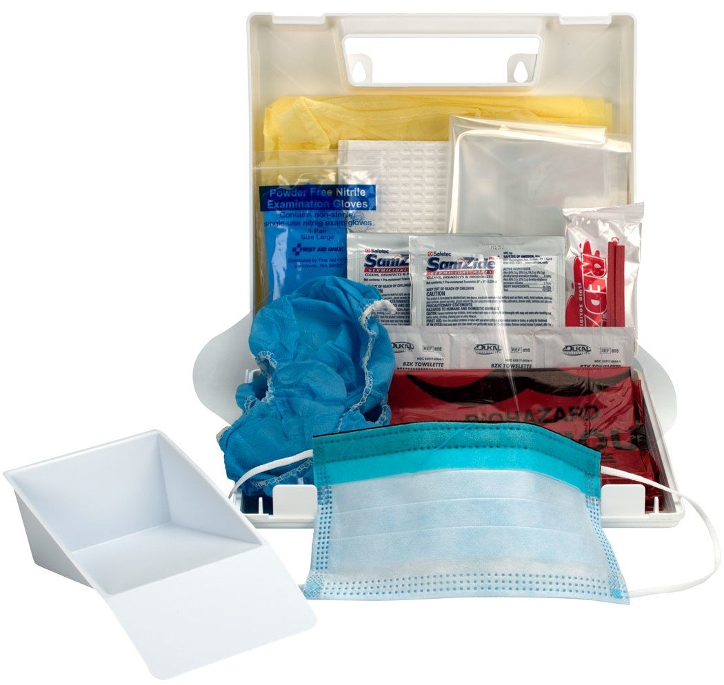 FIRST AID ONLY 23 Piece Bloodborne Pathogen/Bodily Fluid Spill Clean Up ...