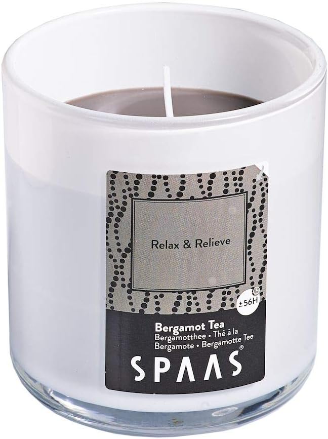 Spaas Scented Candle in Glass with Aluminium Lid, 56 Hours, Relax and ...