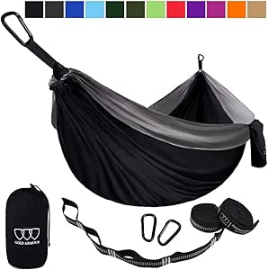 Amazon.com: Gold Armour Camping Hammock - USA Brand Single Parachute ...