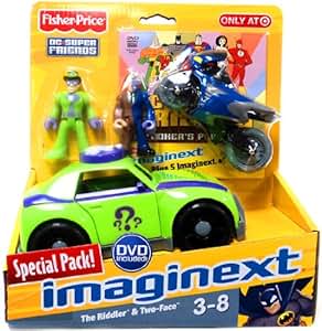 Amazon.com: Imaginext DC Super Friends Exclusive Vehicle, DVD Figure ...