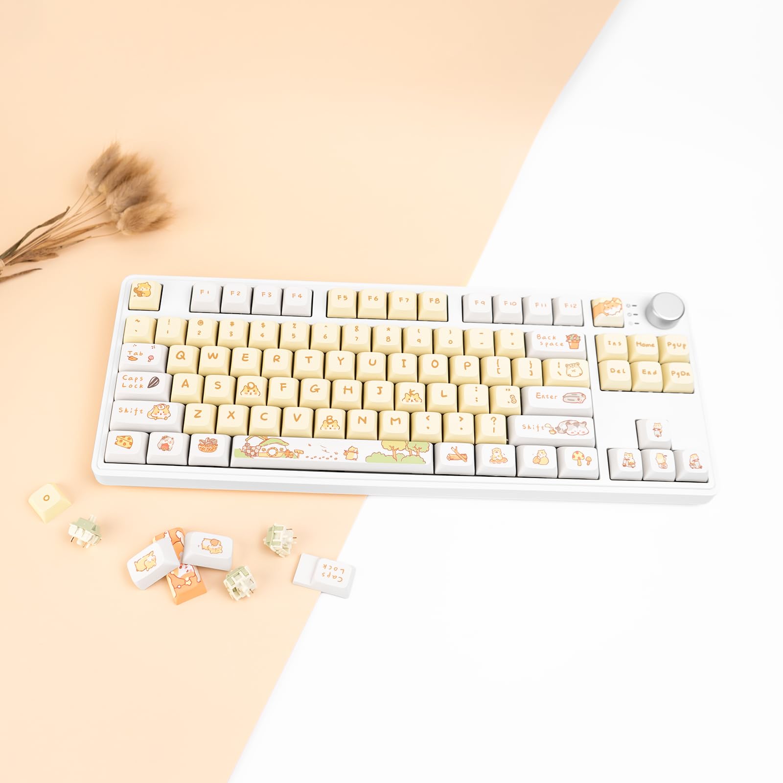 Mua JOLINTAL 131-Key Creamy Yellow PBT Keycaps Set, Dye-Sub XDA Profile ...