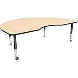 Amazon.com: Flash Furniture 48''W x 72''L Kidney Grey HP Laminate ...