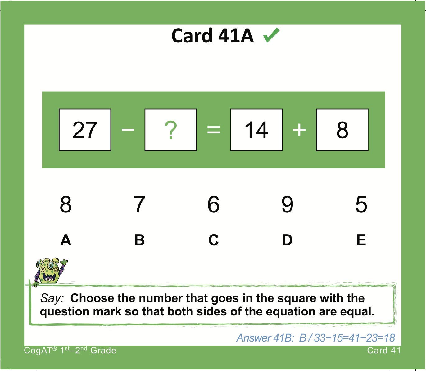 Mua TestingMom.com CogAT Test Prep Flash Cards – Grade 1 (Level 7 ...