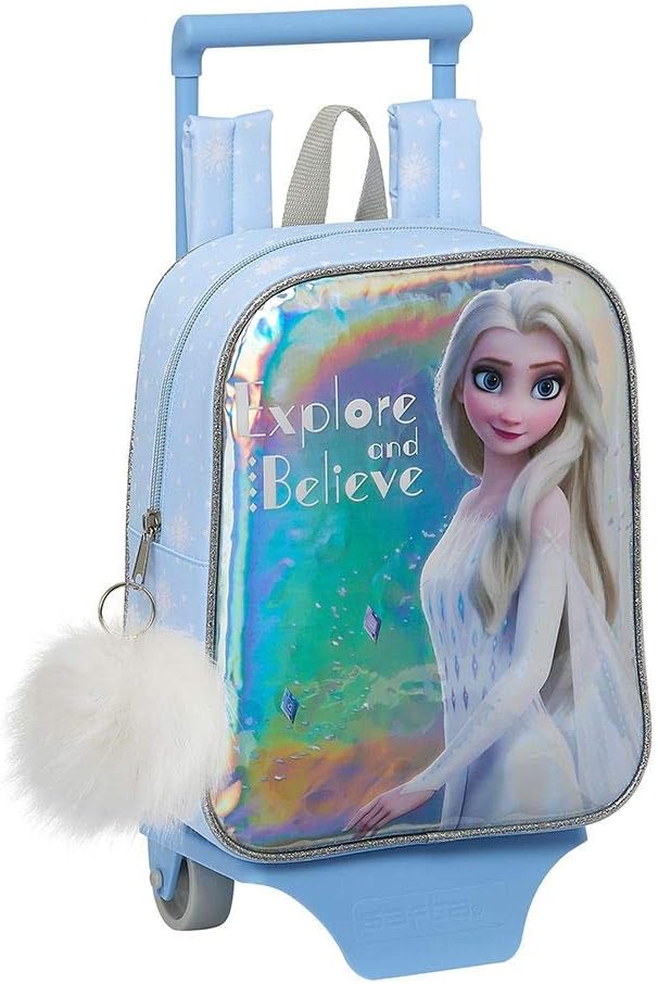 Disney Frozen 2 Girls Wheeled Trolley Backpack, Small Nursery Trolley ...