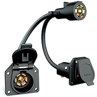 Amazon.com: CXTM 7 Way Y Splitter Trailer Adapter for Pulling Slide in Camper and Trailer, 7 Way ...