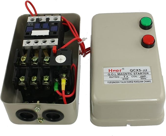 Aexit Contactor de bobina de 220 V 6.8-11A 5.5 HP 3 fases Control ...