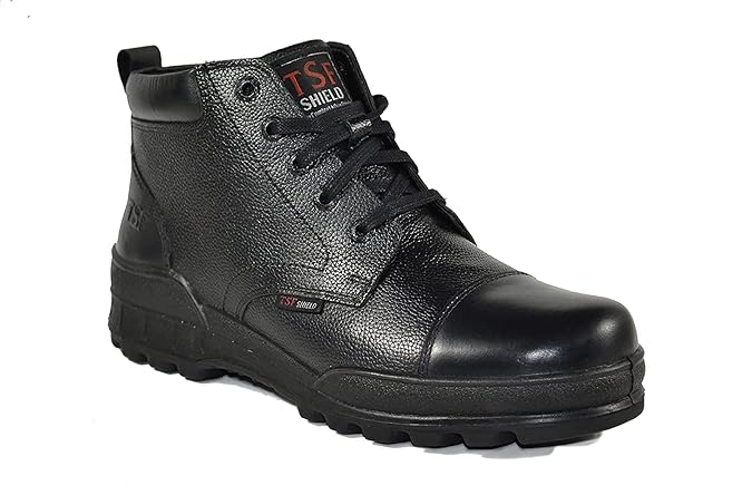 Buy TSF Uniform Police Shoes for Men Black Genuine Leather Light Weight ...