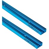 POWERTEC 71158V 48 Inch Double-Cut Profile Universal T-Track with Predrilled Mounting Holes, 2 ...