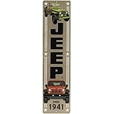 Open Road Brands Jeep Round Embossed Metal Sign - Vintage Jeep Sign for ...