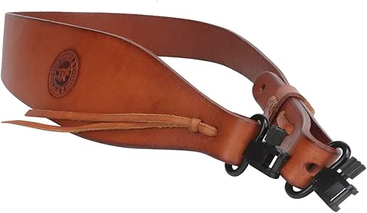 Tourbon Hunting Deluxe Vintage Genuine Leather Rifle Gun Sling with ...