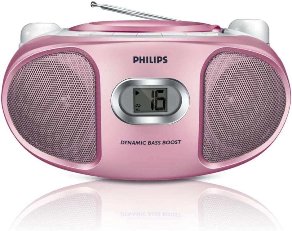 Philips AZ102C/05 Portable CD Player with AM/FM Radio - Pink: Amazon.co ...