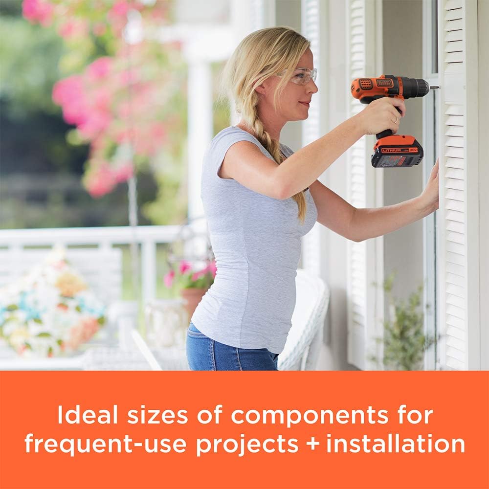 Black + Decker BDA91109 combinación juego de accesorios, 109-piezas