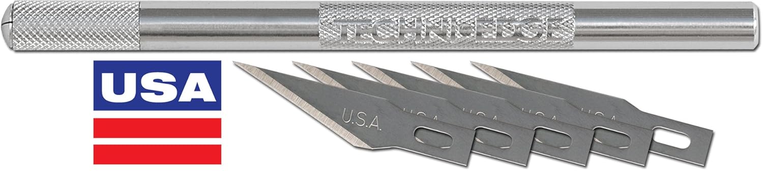 Amazon.com: Techni Edge Hobby Knife with Cap and Blades (5 blades)