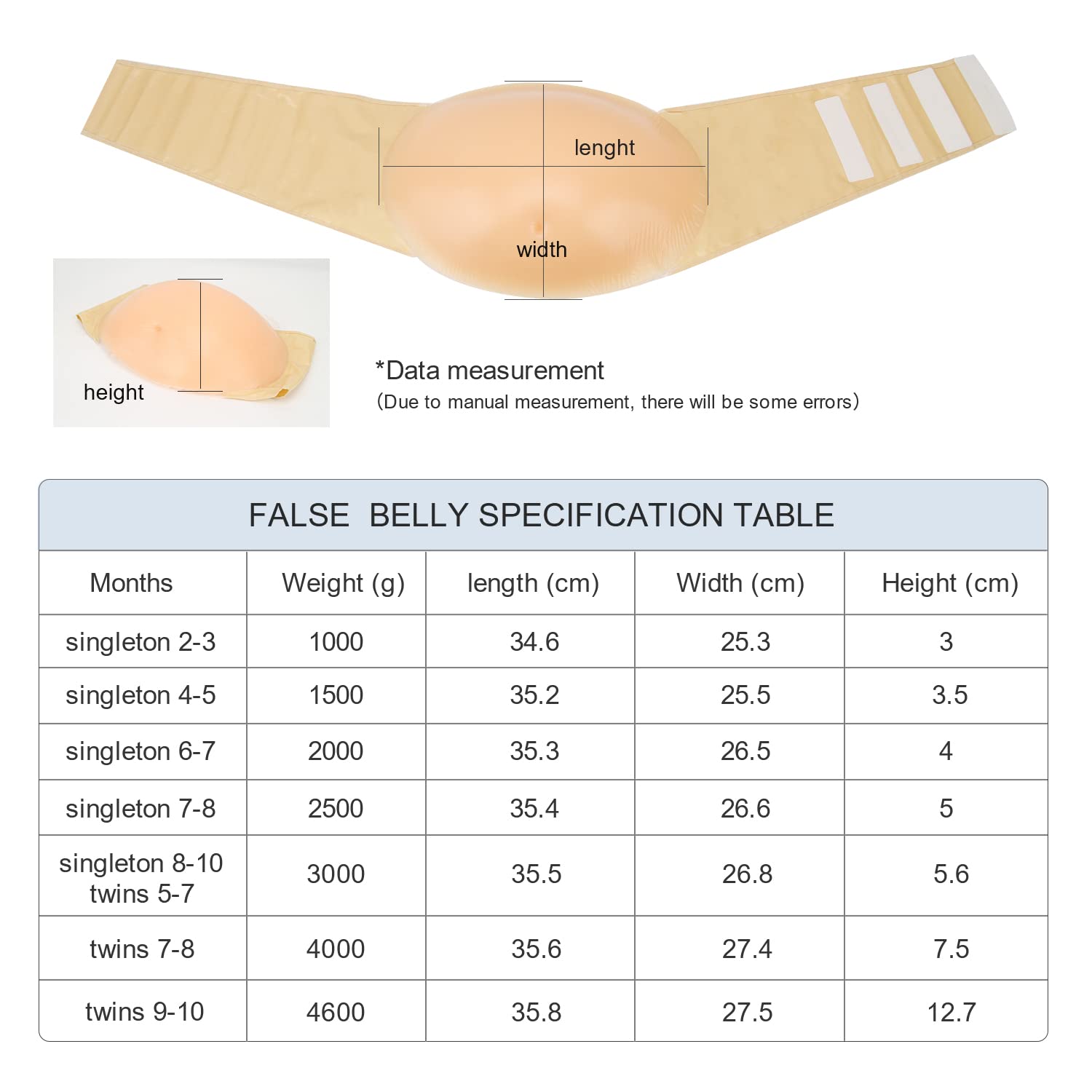 Mua Lervanla Fake Pregnant Belly Silicone Fake Belly Bump Tummy ...