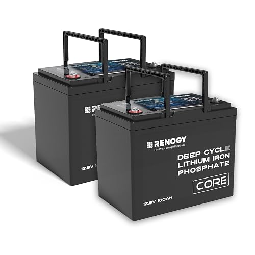 Renogy 12V 100Ah Lithium LiFePO4 Deep Cycle Battery, 5000+Deep Cycles ...