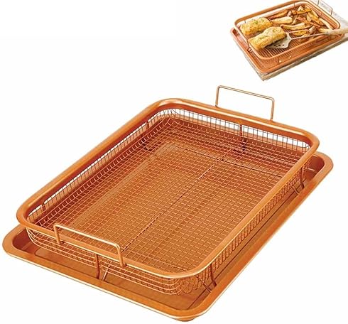 Aucasry Crisper Tray Set, Stainless Steel Baking Sheet Tray Cooling ...
