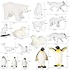 16 Pcs Polar Animals Figurines Antarctic Animals Set Plastic Arctic ...