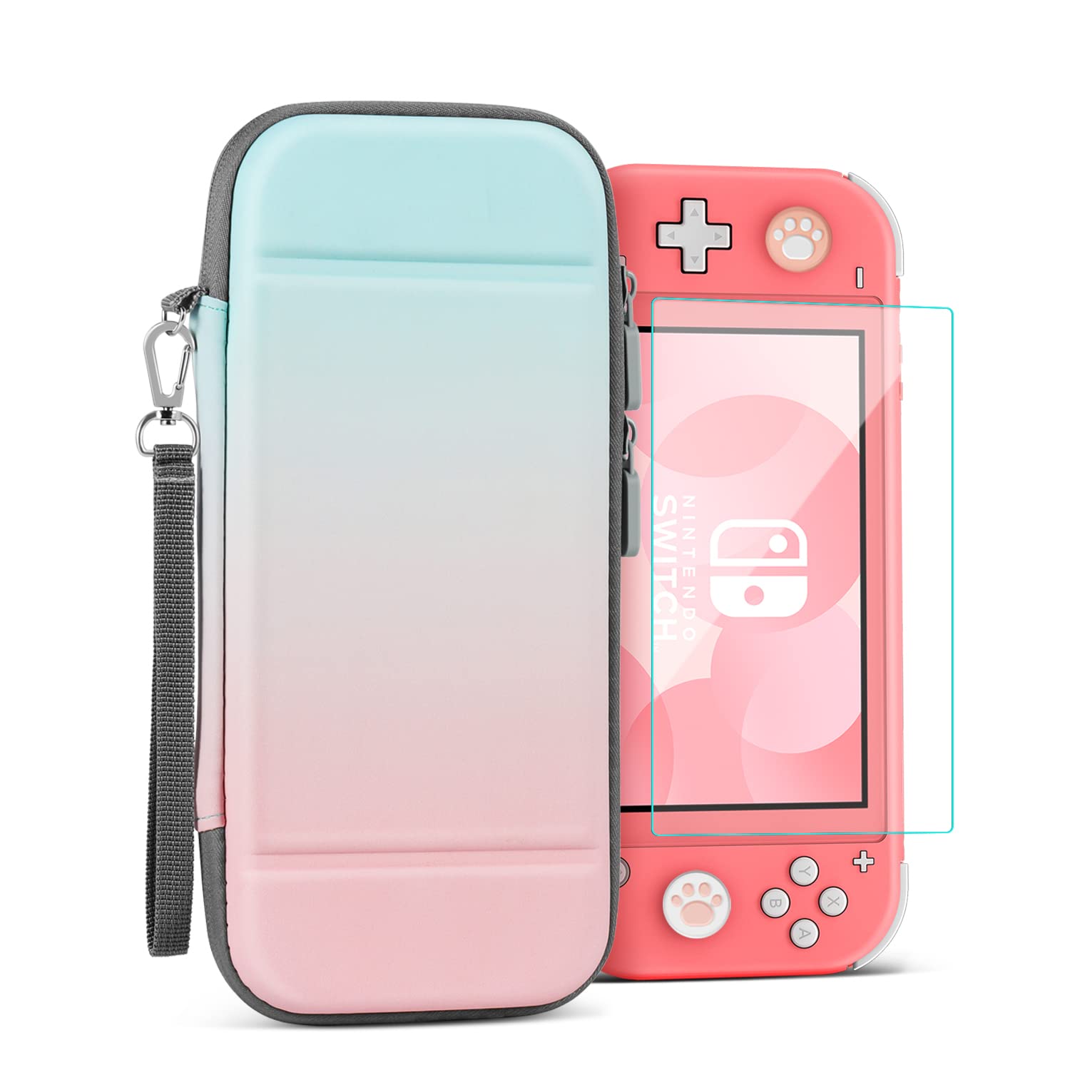 TNP Carrying Case for Nintendo Switch Lite, Pink Blue - Kawaii Cute ...