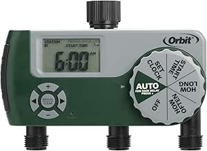 Amazon.com : Orbit 56082 3-Outlet Hose Watering Timer, Green : Watering ...