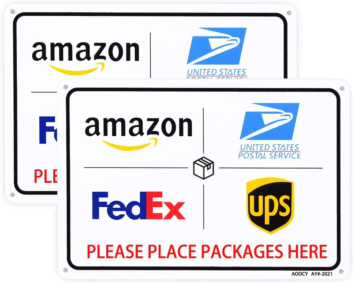Amazon.com : AOOCY Package Delivery Sign for Outside, Home Box, Front ...