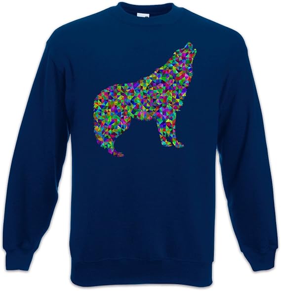 Colored Wolf Sweatshirt Pullover Größen S - 3XL: Amazon.de: Bekleidung