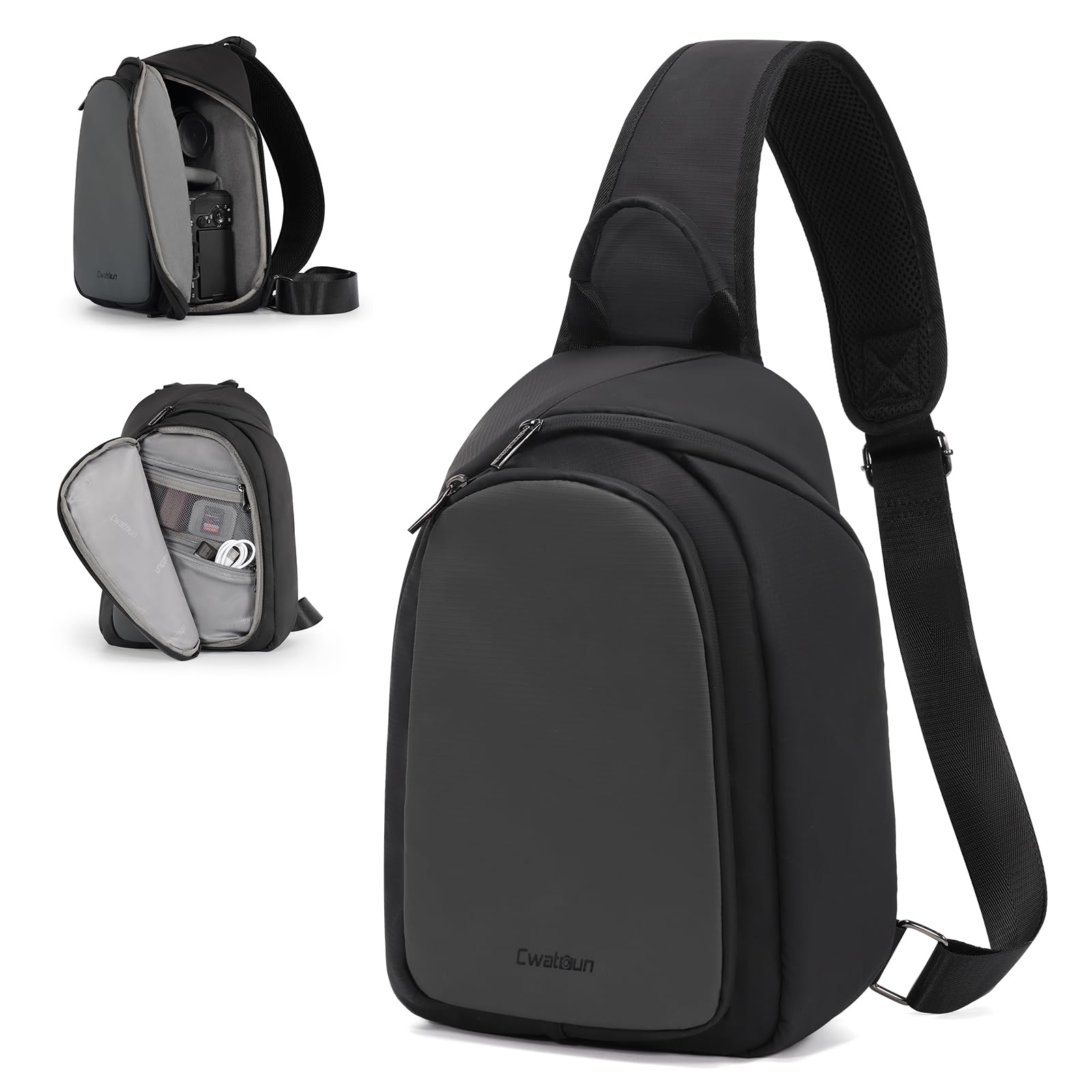 Cwatcun Camera Sling Bag Small, DSLR/SLR/Mirrorless Compact Camera Bag ...