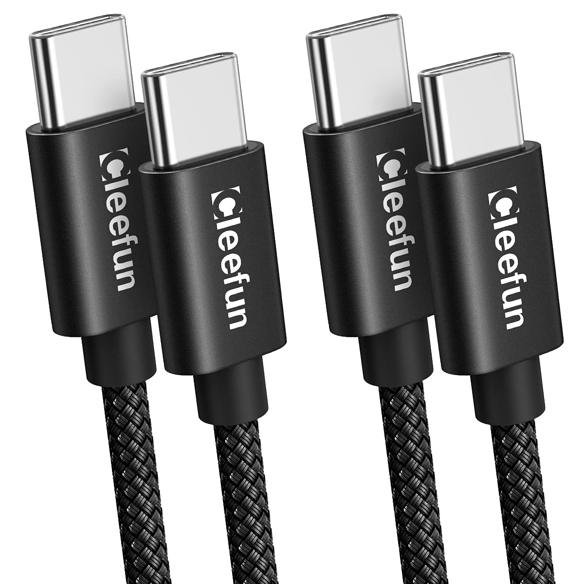 CLEEFUN USB C to USB C Cable 6ft, 2-Pack Type C to C Charger Cable 60W Fast Charging for iPhone ...