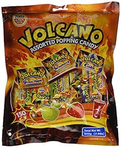 Amazon.com : Family Volcano Assorted Popping Candy, Cola/Strawberry ...