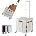 Amazon.com: Foldable Utility Cart Folding Portable Rolling Crate ...