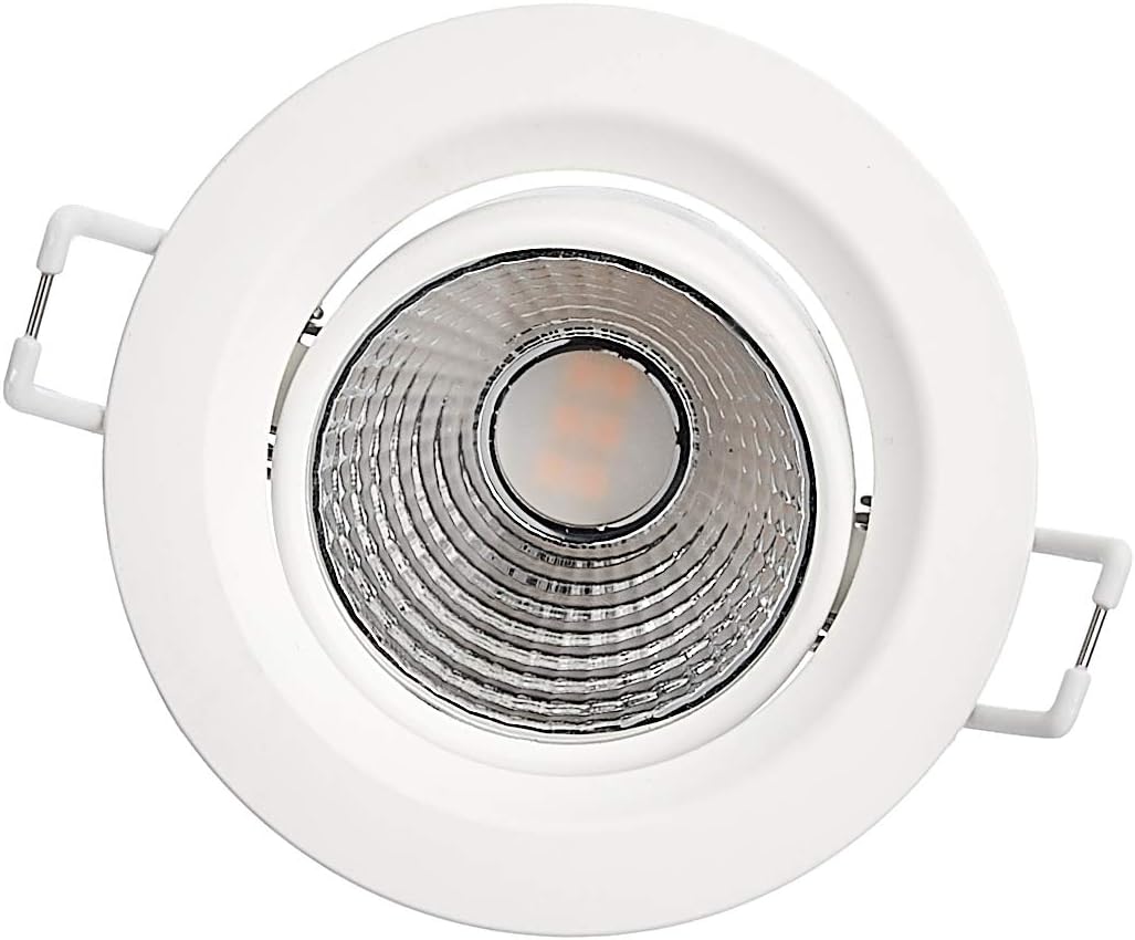 Amazon Basics 5W LED Integrated Recessed Spotlight round 70 mm (Cut out ...