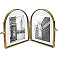Amazon.com: Isaac Jacobs 2x3 Vintage Style, Double-Sided Arched Brass ...