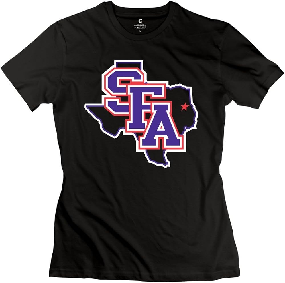 DeMai Women's Crew Neck SFA Logo Tee Shirts: Amazon.ca: Clothing ...