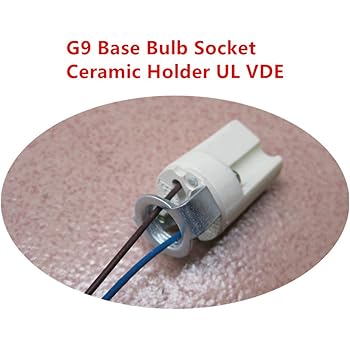 G9 Socket, Ceramic G9 Bulb Lamp Holder, G9 Bi-Pin Light Socket with ...