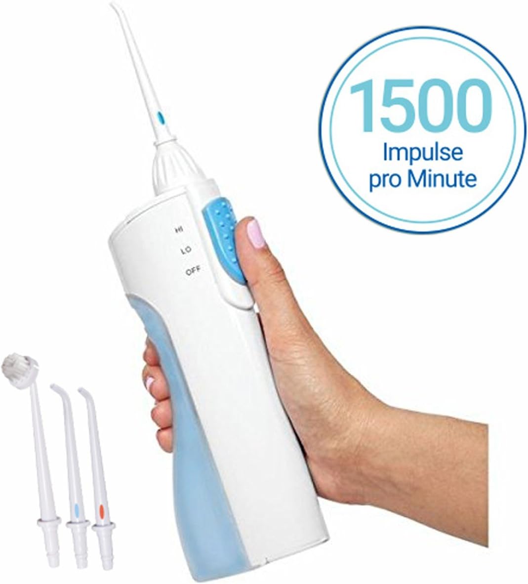 HydroBlast PRO 3in1 kabellose elektrische Turbo-Munddusche für die ...