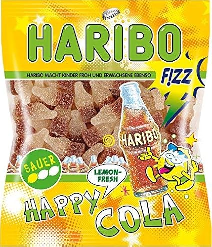 Haribo Happy Cola Lemon Fresh Fizz, Caramelos de Goma, Gominolas ...