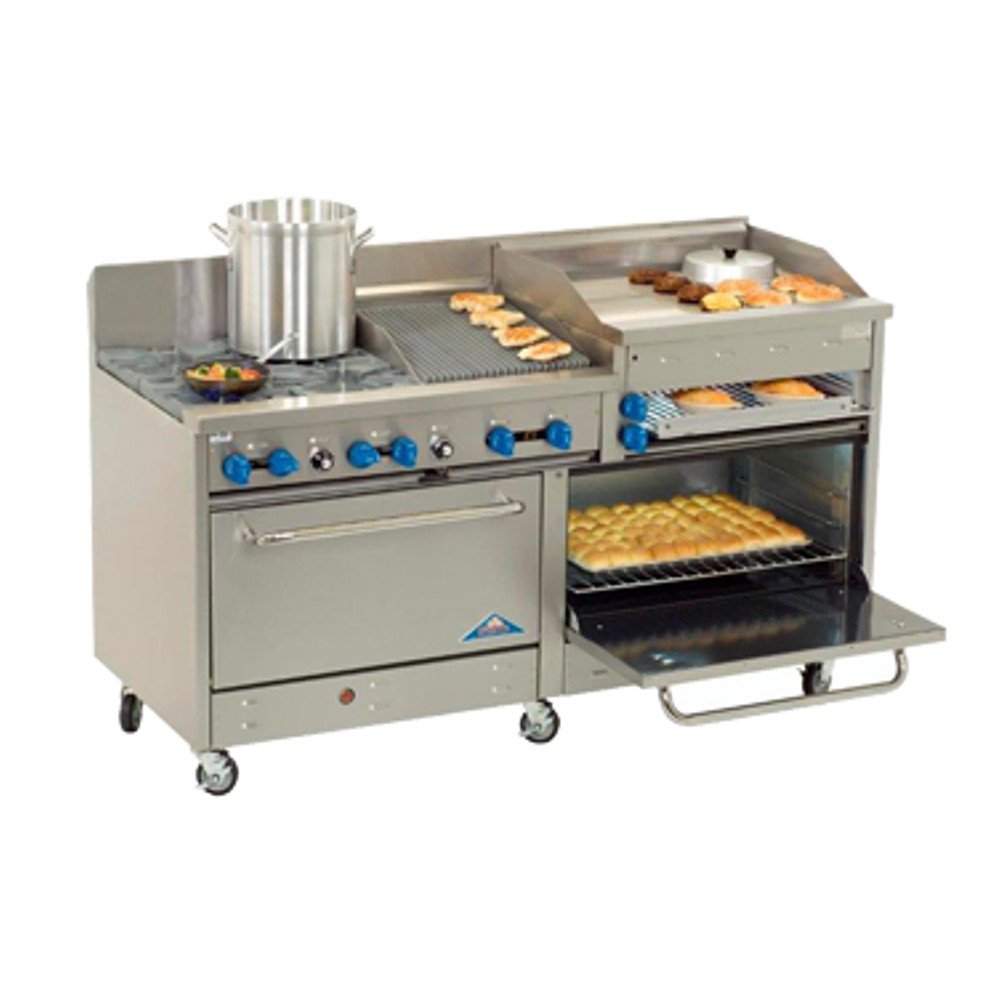 Amazon.com: Comstock Castle 2F330-1.5RB-30B Gas 72" Range w/ Griddle ...