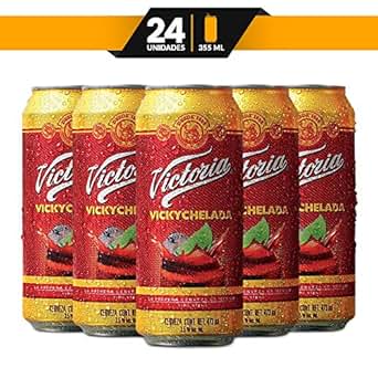 Cerveza Preparada Victoria Vickychelada 24 latas de 473ml c/u: Amazon ...
