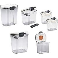 Progressive Prepworks ProKeeper 6 Piece Kitchen Clear Plastic Airtight ...