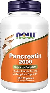Amazon.com: NOW Supplements, Pancreatin 2000 with naturally occurring ...
