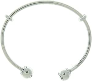 Amazon.com: Pandora Jewelry - Silver Open Bangle with Interchangeable ...