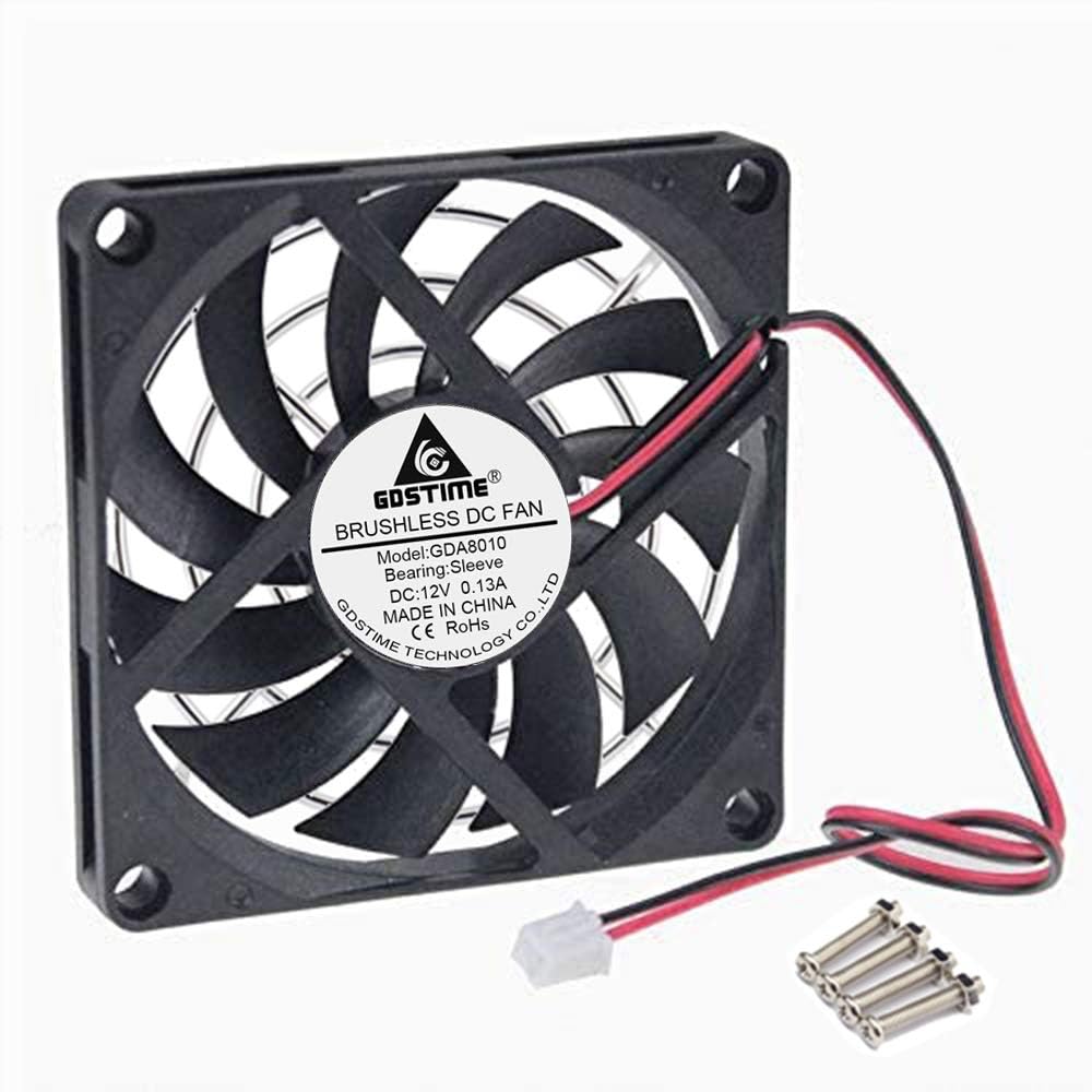 GDSTIME 80mm Fan 8CM PC Fan 80 x 10mm 12V Computer Fan DC 12V Case Fan ...