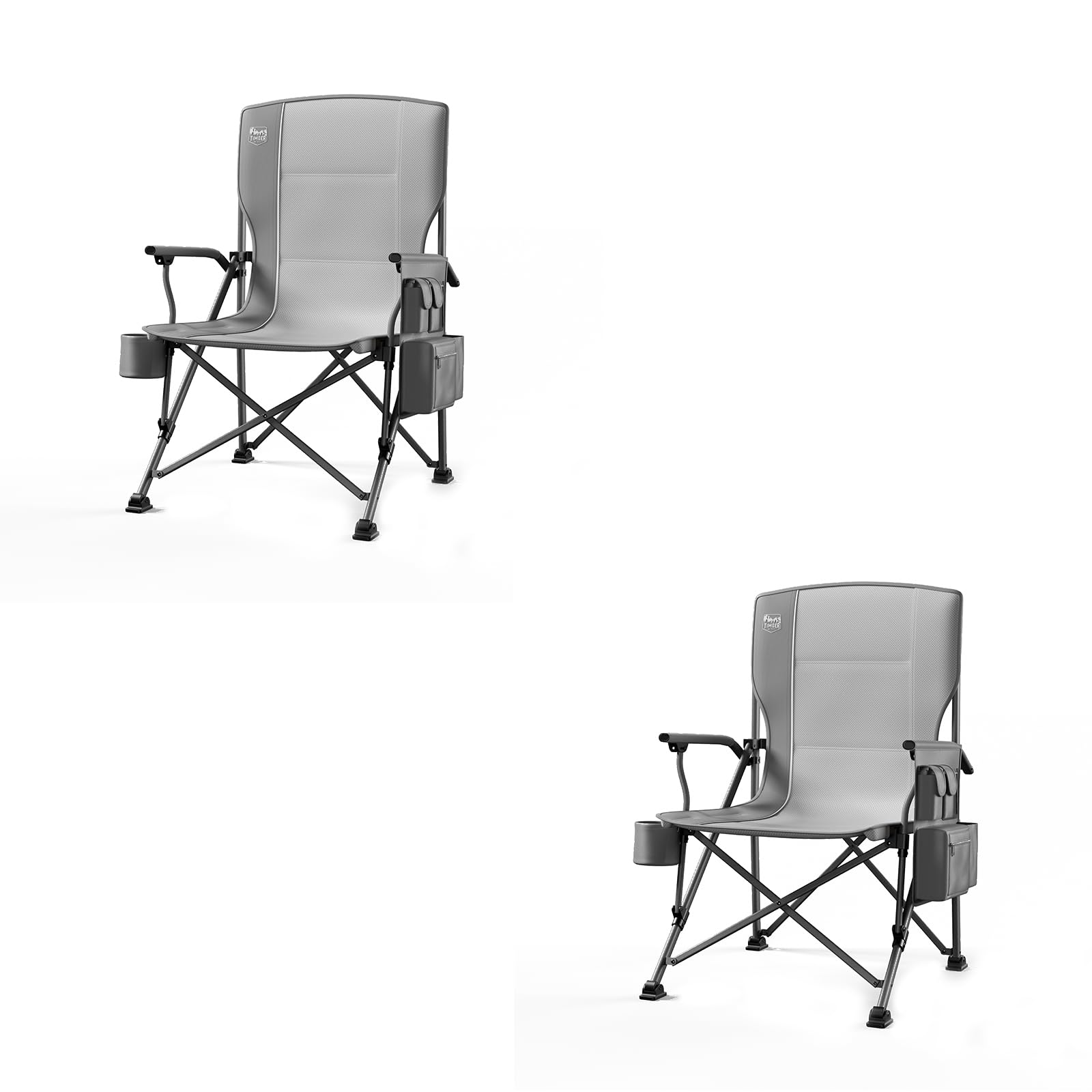TIMBER RIDGE Oversized Folding Camping Chair High Back Heavy Duty for ...