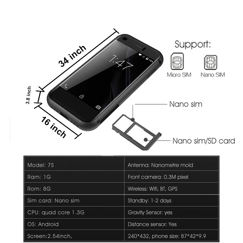 Mua Ytwtech Mini Smartphone, 3G Dual SIM 2.4 Inch Tiny Mobile Phone 1G ...