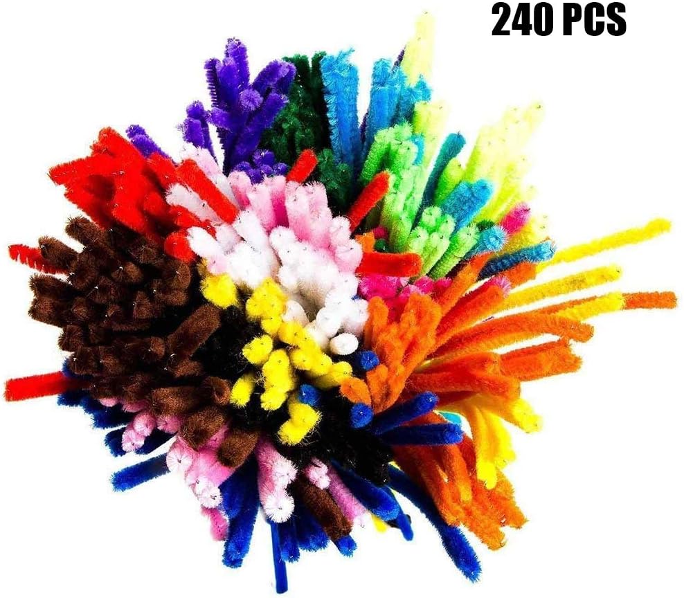 G2PLUS Pipe Cleaners Bendy 240 PCS Chenille Stem for Arts and Crafts ...