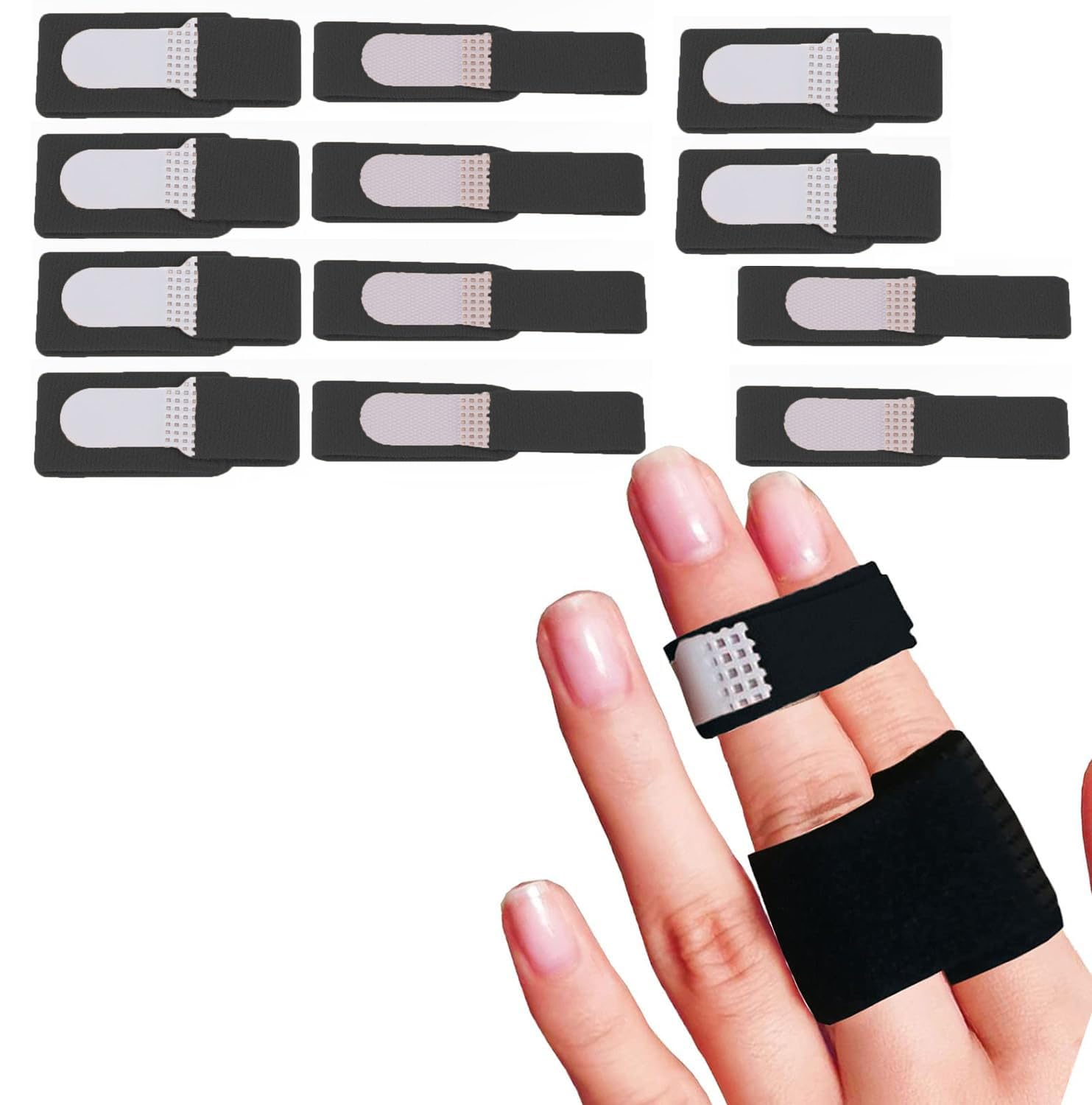 Reppkyh 12 Pack Buddy Tape Finger Straps With Loop Buddy Straps(Broad ...